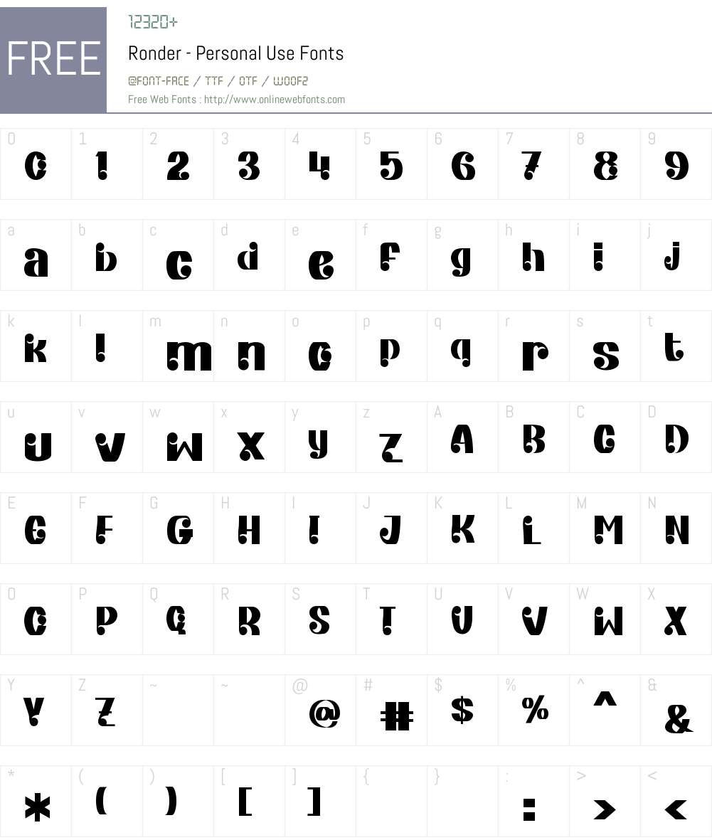 Ronder - Personal Use 1.00;February 25, 2024;FontCreator 12.0.0.2555 64 ...