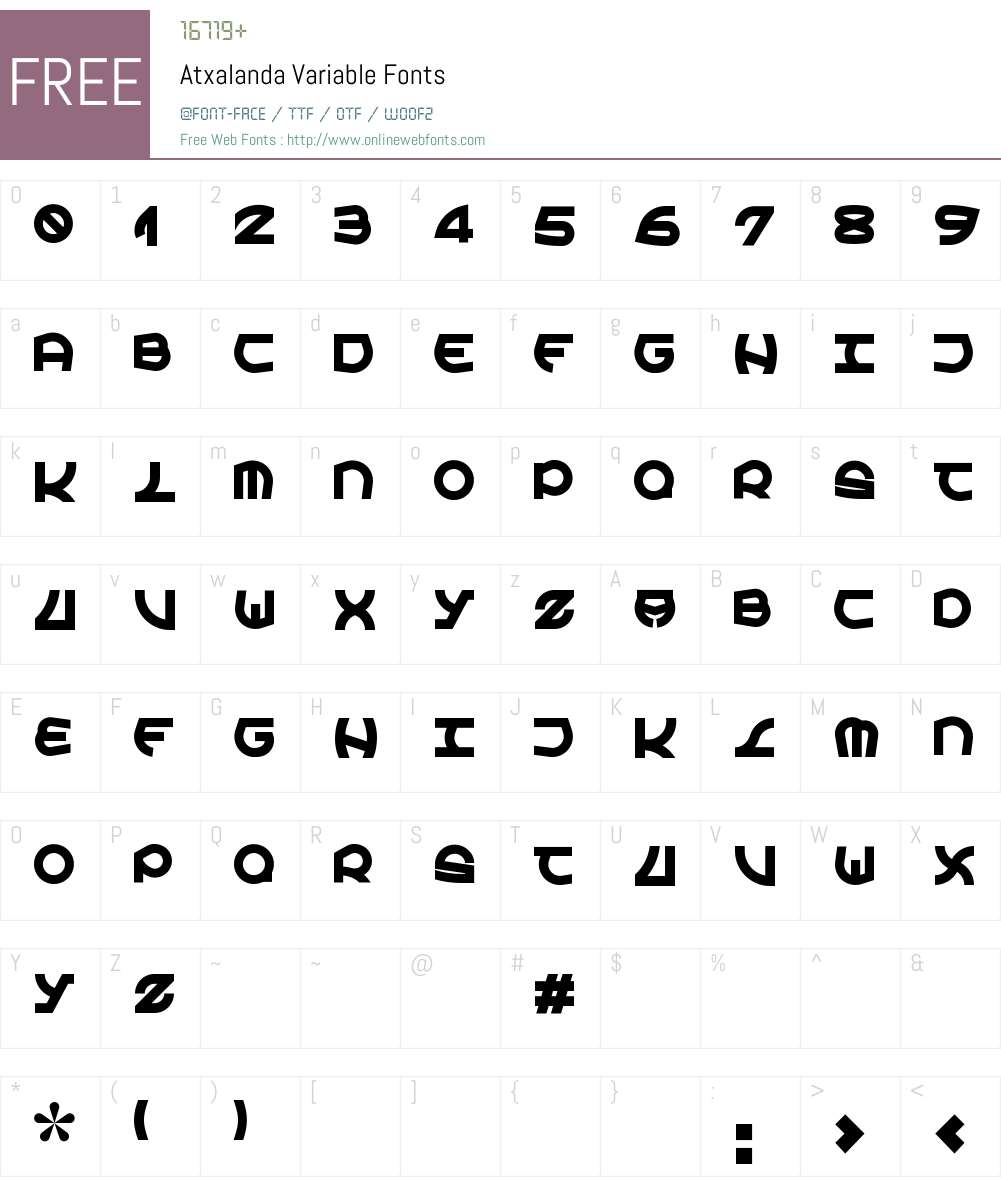 Atxalanda Variable 1.000 Fonts Free Download - OnlineWebFonts.COM