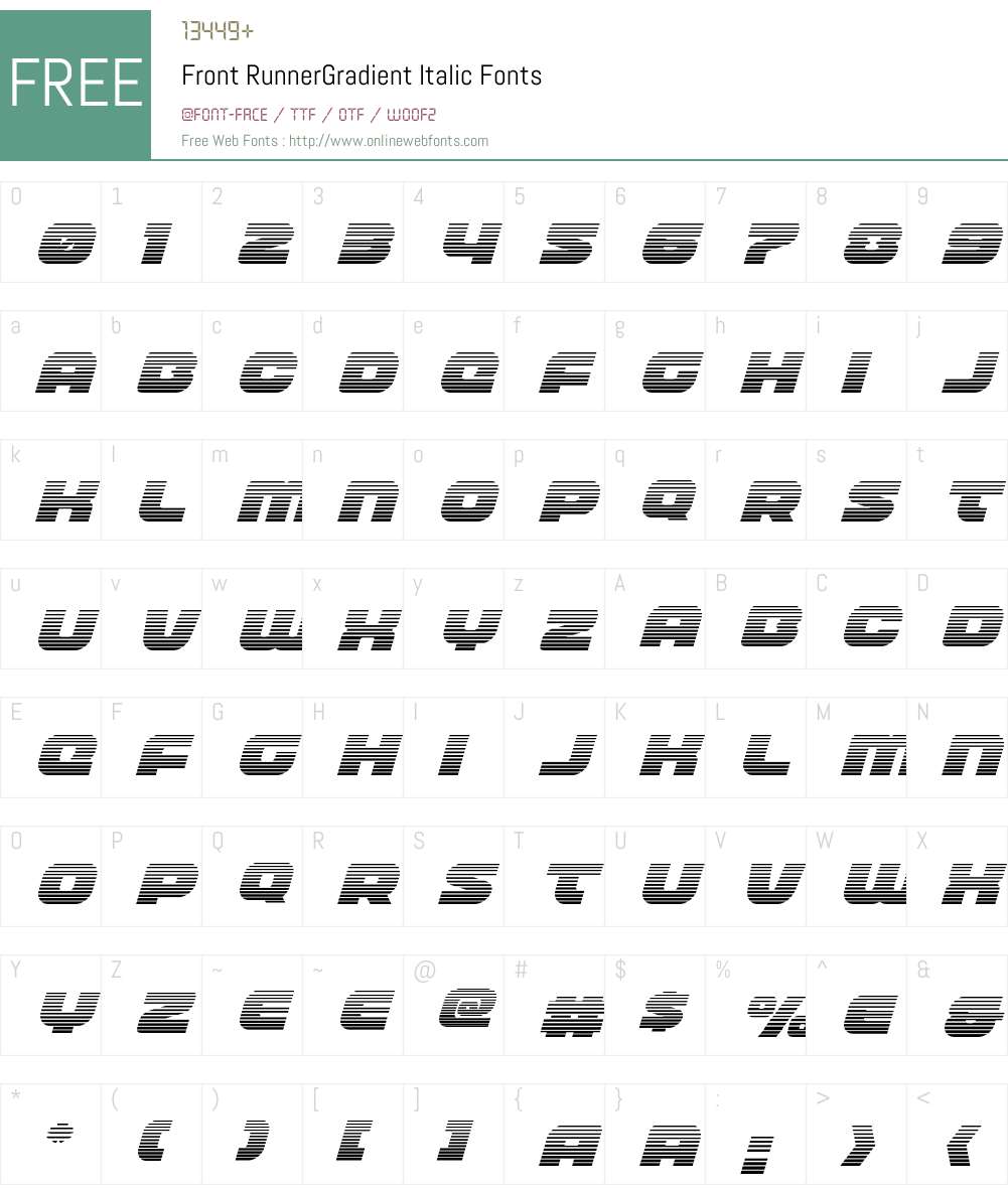 Front RunnerGradient Italic 1.0; 2019 Fonts Free Download ...