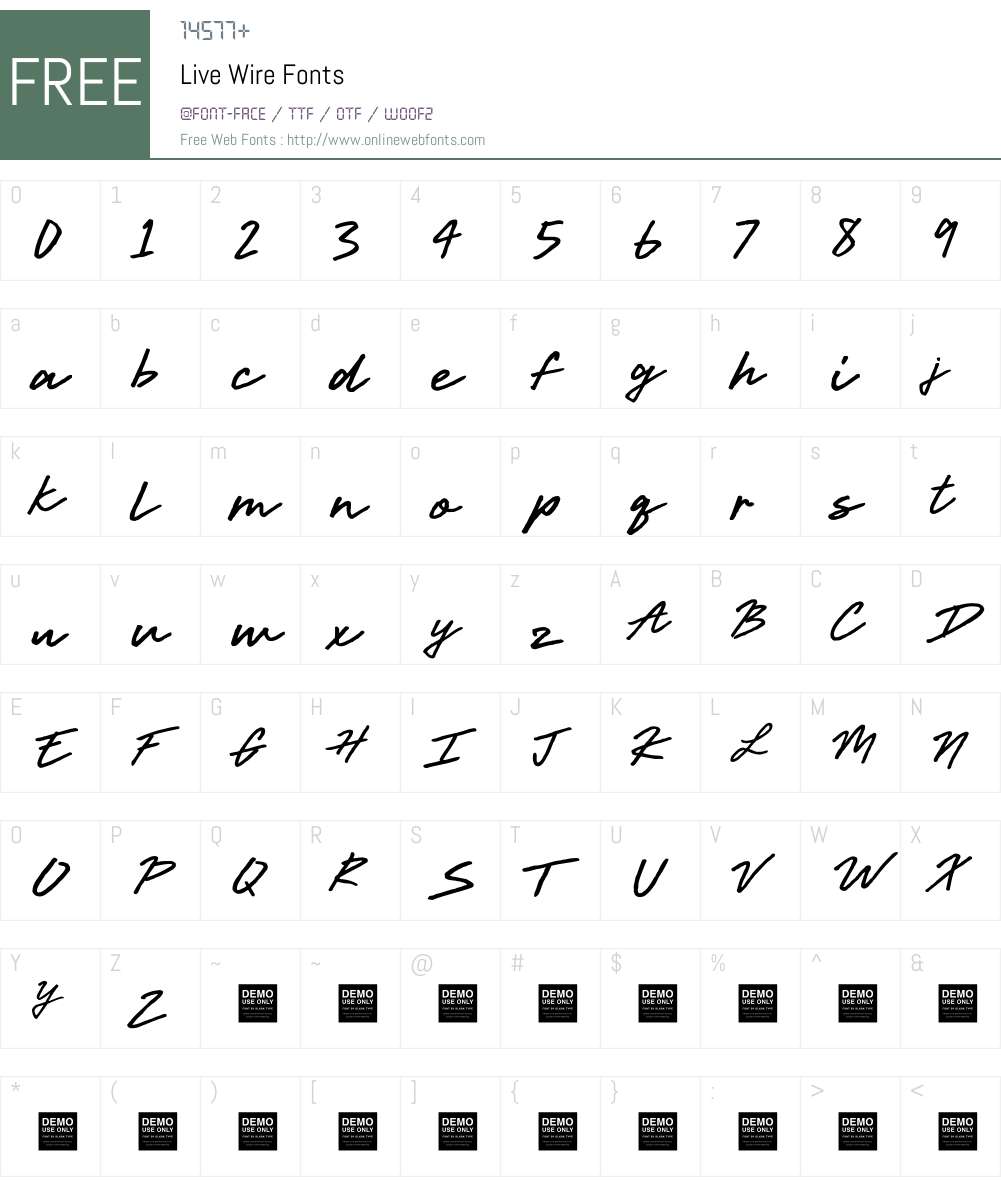 Live Wire 1.000 Fonts Free Download - OnlineWebFonts.COM