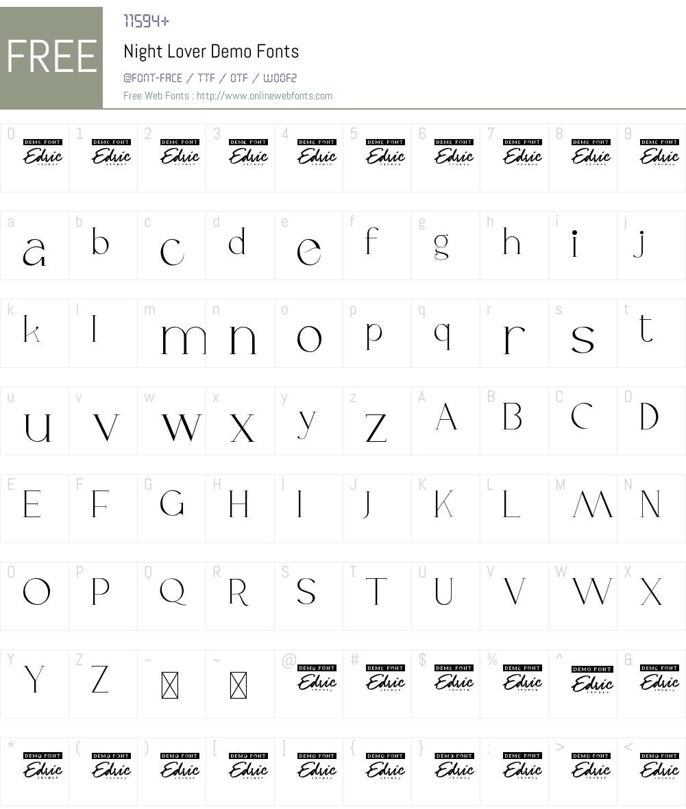 Night Lover Demo 1.002;Fontself Maker 3.5.7 Fonts Free Download ...