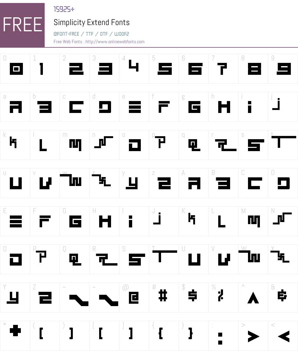 Simplicity Extend 1.00;March 8, 2019;FontCreator 11.5.0.2427 32-bit Fonts Free Download ...