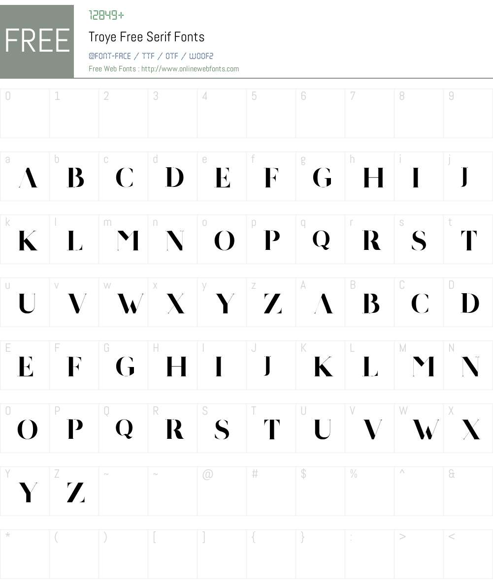 Troye Free Serif Fonts Free Download - OnlineWebFonts.COM