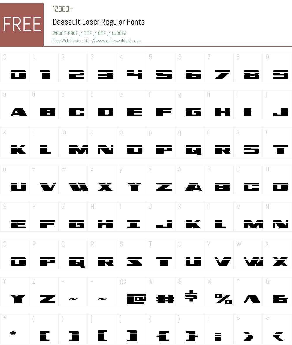 Dassault Laser Regular 1.0; 2013 Fonts Free Download - OnlineWebFonts.COM