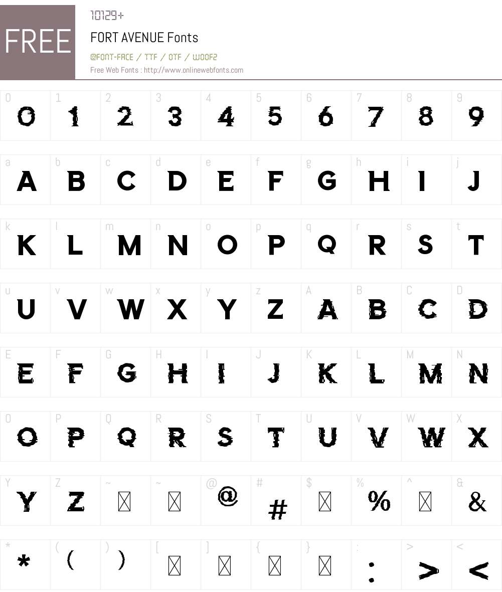 FORT AVENUE 1.004;Fontself Maker 3.5.3 Fonts Free Download ...
