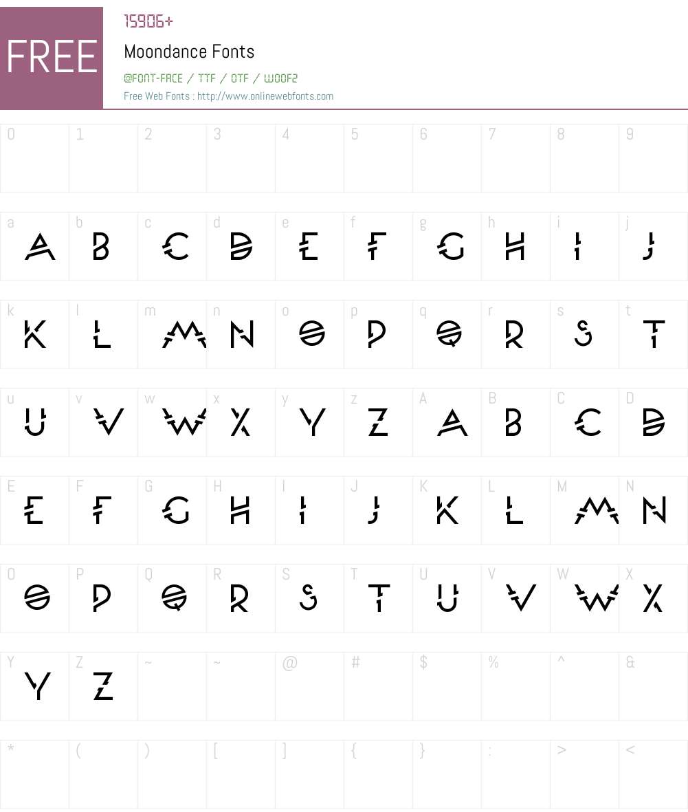Moondance 1.000 2013 initial release Fonts Free Download - OnlineWebFonts.COM