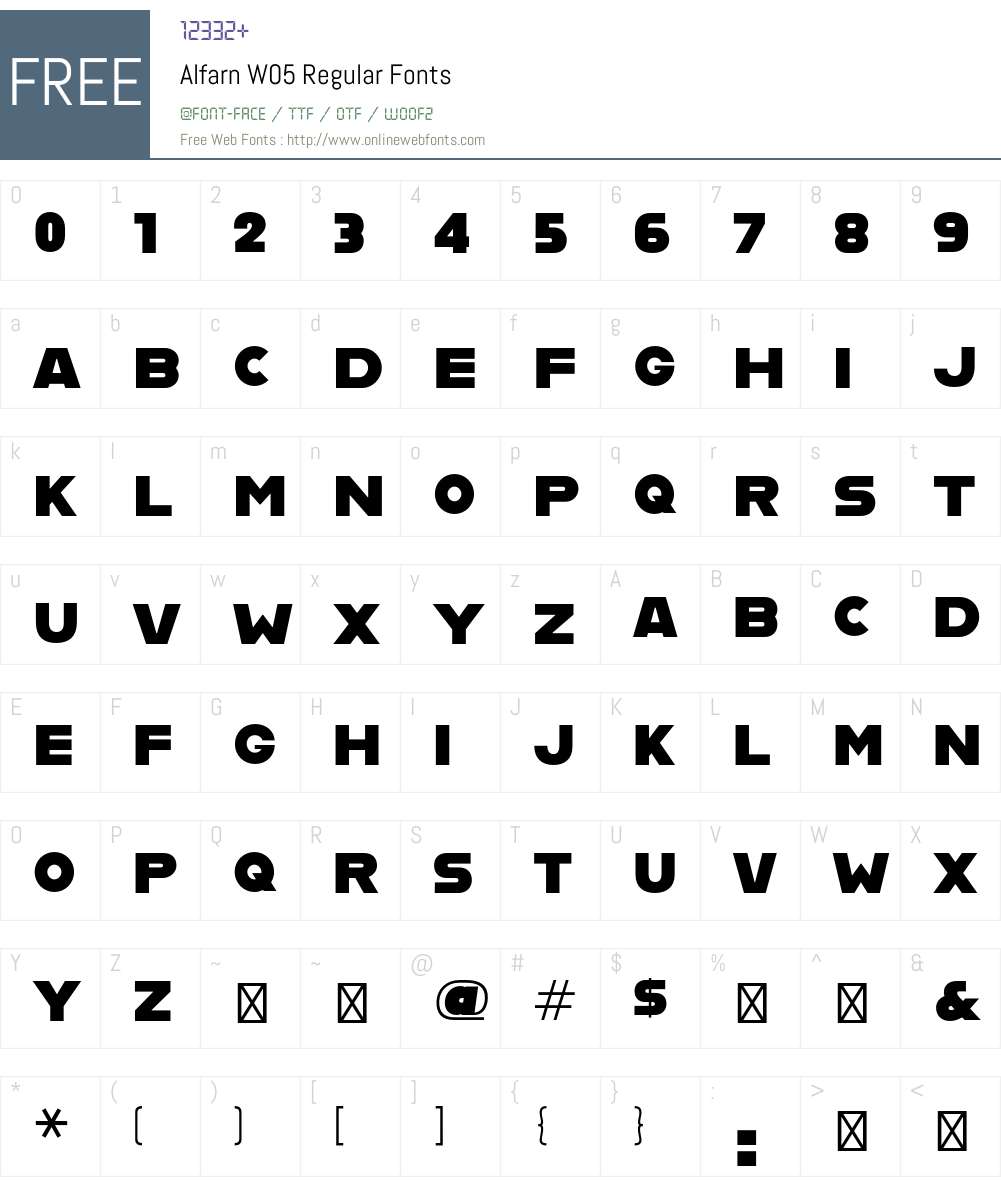 Alfarn W05 Regular 1.011 Fonts Free Download - OnlineWebFonts.COM