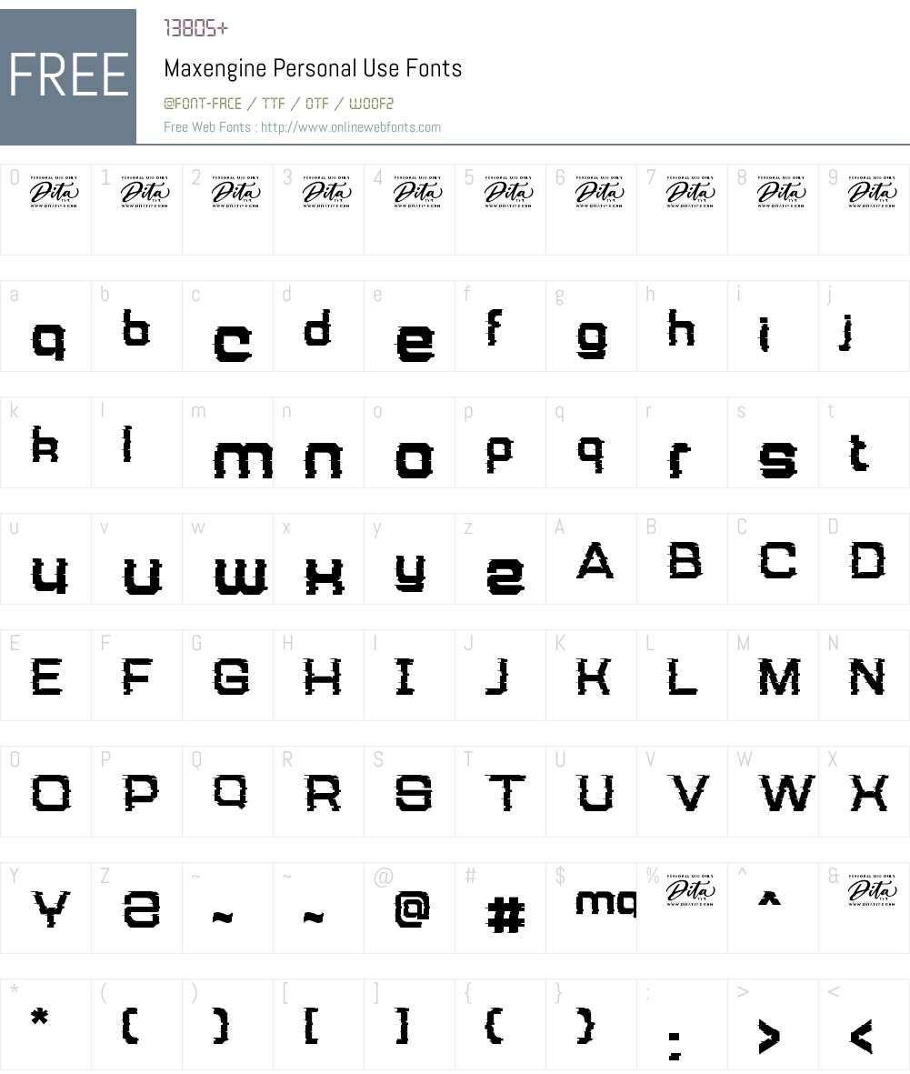 Maxengine Personal Use 1.00;December 29, 2023;FontCreator 13.0.0.2683 64-bit Fonts Free Download ...