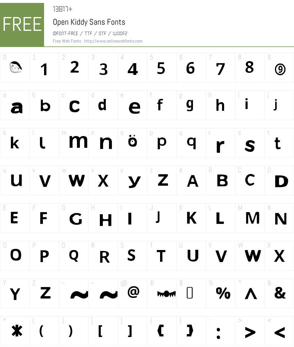 Open Kiddy Sans 001.000 Fonts Free Download - OnlineWebFonts.COM