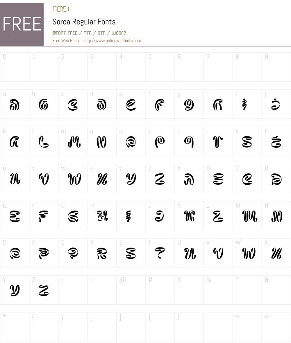Sorca 1.000 Fonts Free Download - OnlineWebFonts.COM