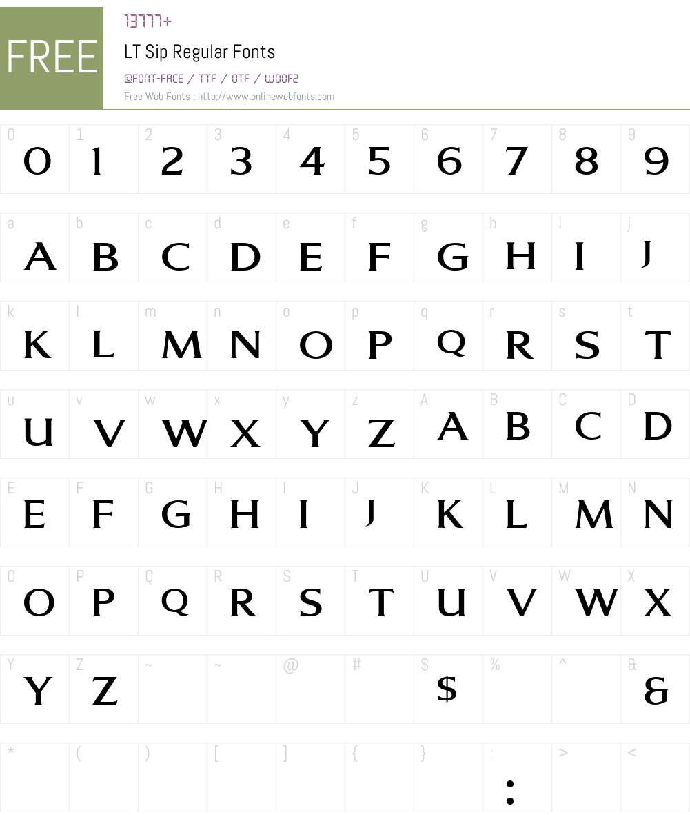LT Sip 1.000 Fonts Free Download - OnlineWebFonts.COM