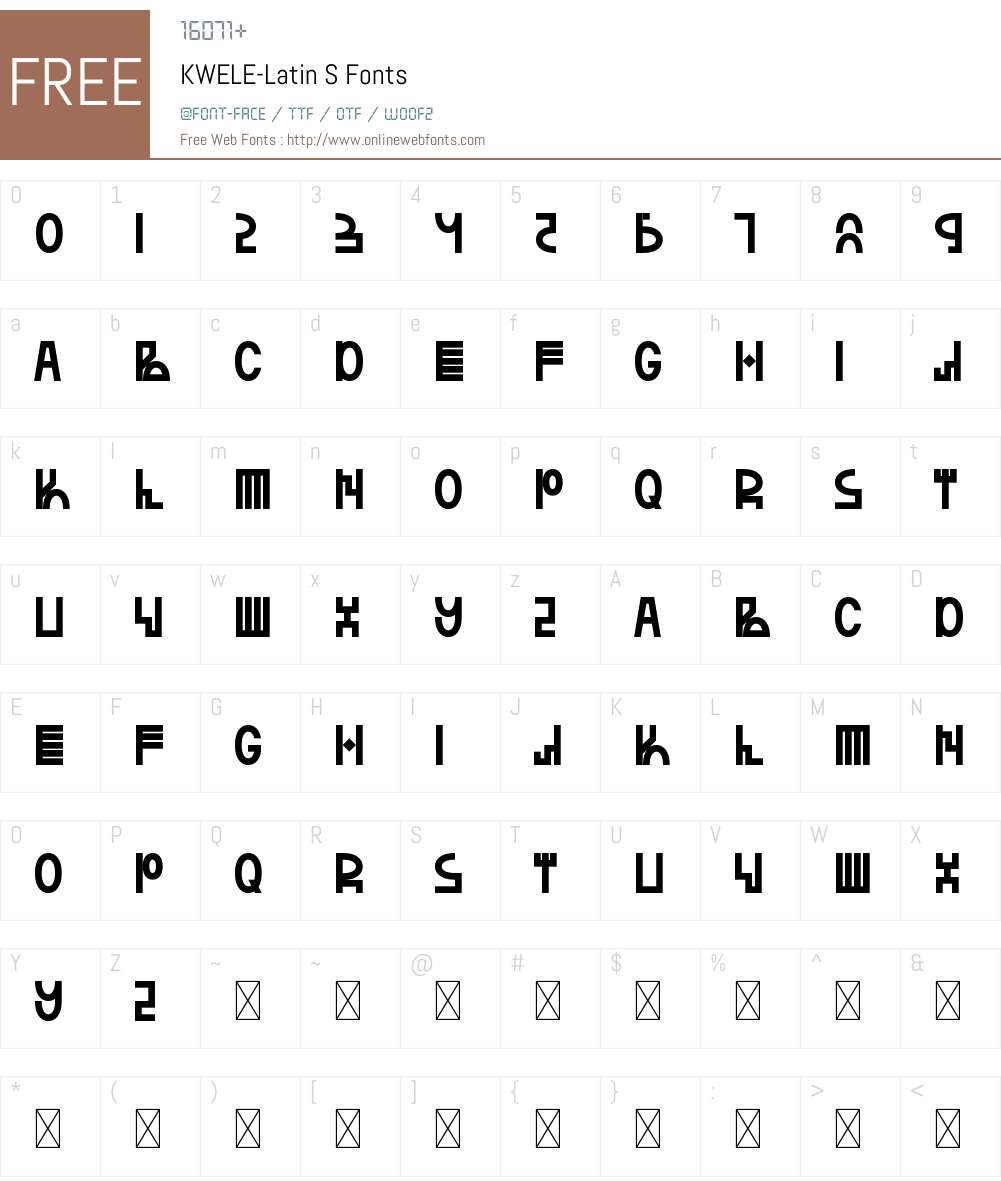KWELE-Latin S 1.001;Fontself Maker 3.5.7 Fonts Free Download ...