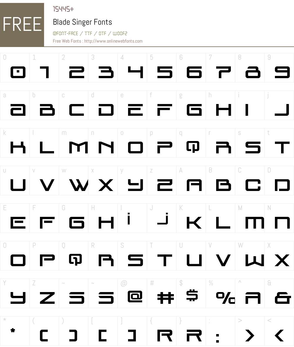 Blade Singer 1.0; 2021 Fonts Free Download - OnlineWebFonts.COM