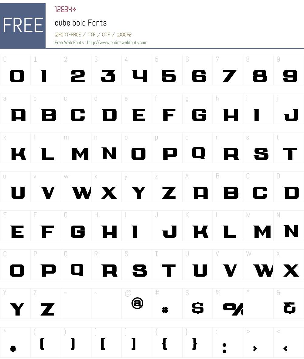 cube bold 1.000 Fonts Free Download - OnlineWebFonts.COM