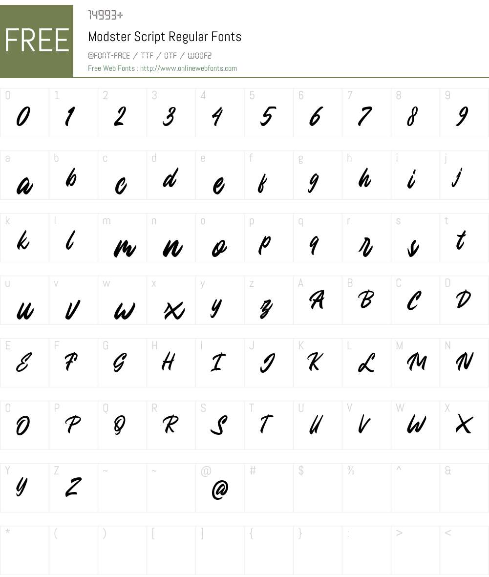 Modster Script 1.000 Fonts Free Download - OnlineWebFonts.COM