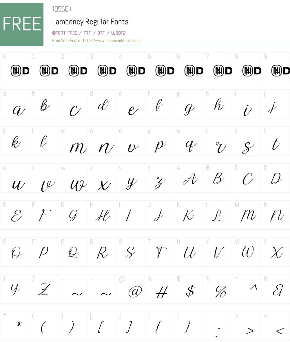 Lambency 1.000 Fonts Free Download - OnlineWebFonts.COM
