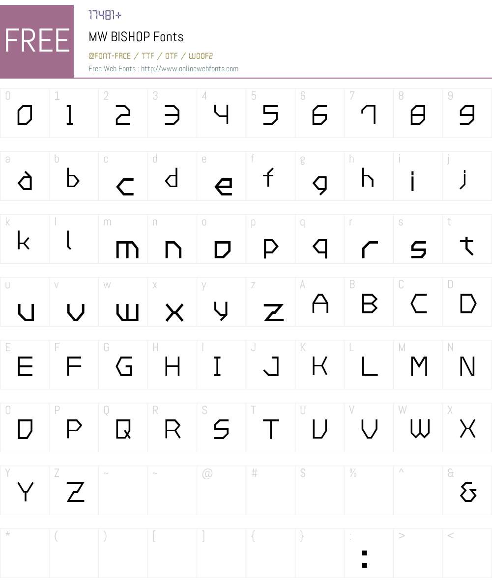 MW BISHOP 1.00 Fonts Free Download - OnlineWebFonts.COM