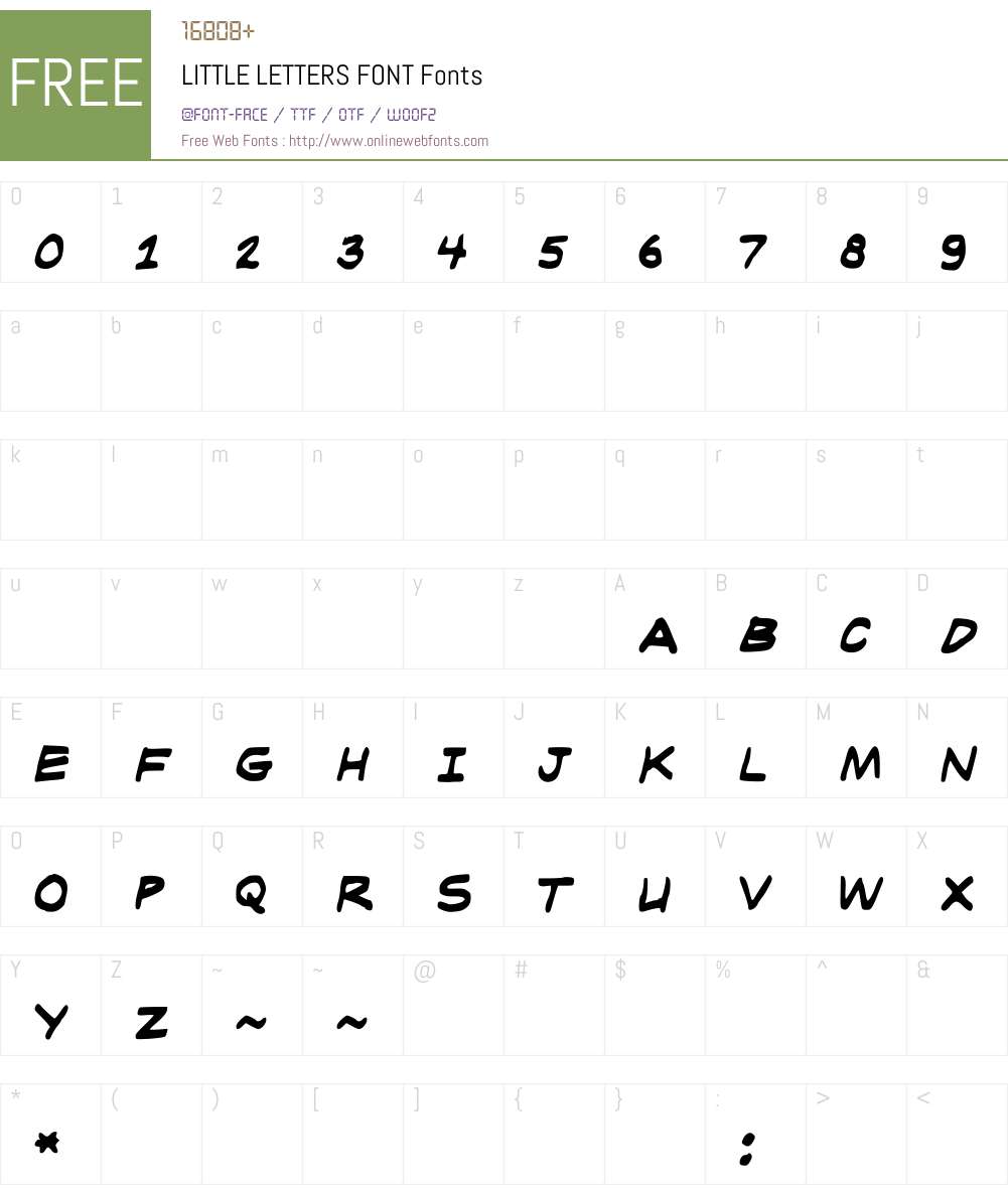 LITTLE LETTERS FONT 001.000 Fonts Free Download - OnlineWebFonts.COM