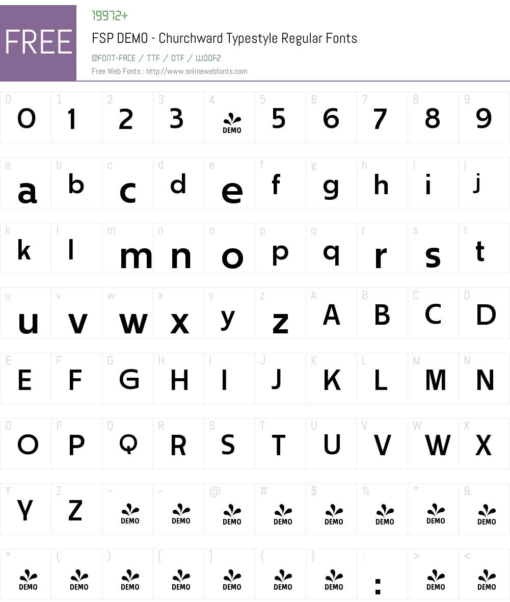 FSP DEMO - Churchward Typestyle 1.000 2022 Fonts Free Download - OnlineWebFonts.COM