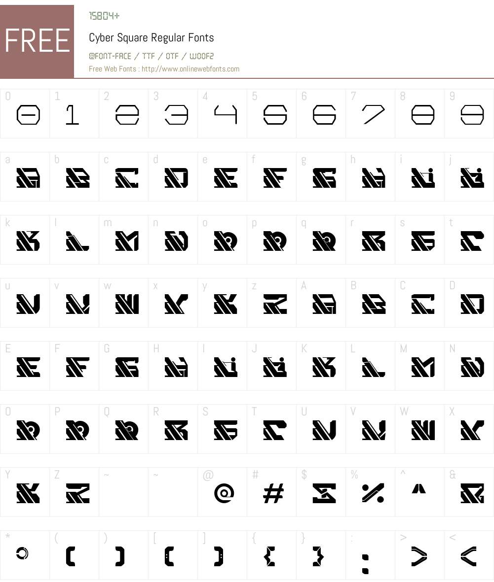 Cyber Square 1.000 Fonts Free Download - OnlineWebFonts.COM