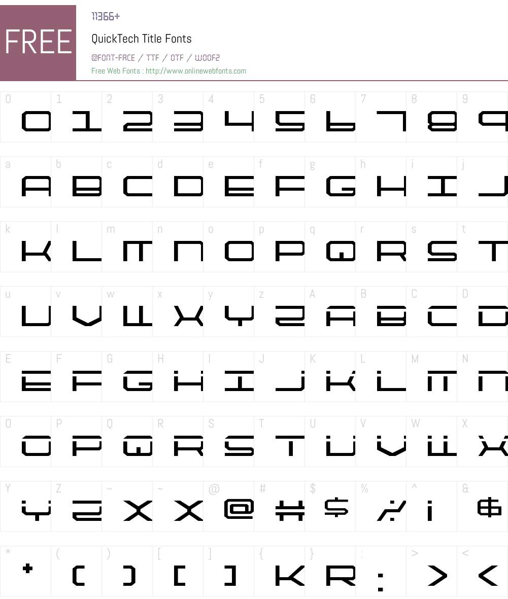 QuickTech Title 3.0; 2019 Fonts Free Download - OnlineWebFonts.COM