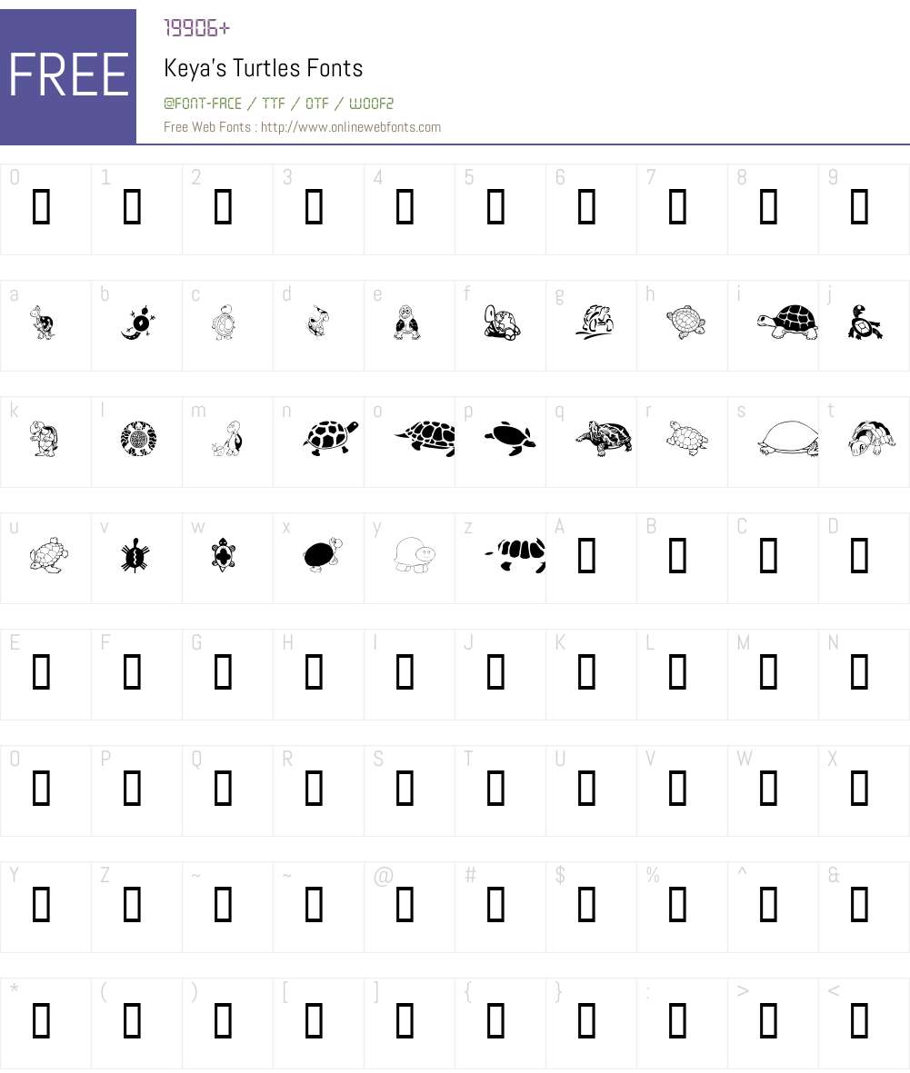 Keya's Turtles Macromedia Fontographer 4.1 2000-12-10 Fonts Free ...