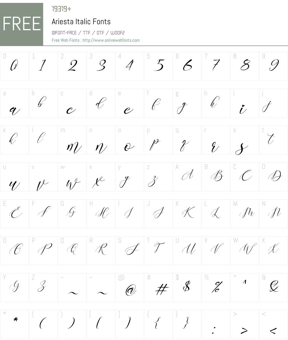 Ariesta Italic 1.00;September 28, 2021;FontCreator 11.5.0.2430 64-bit ...