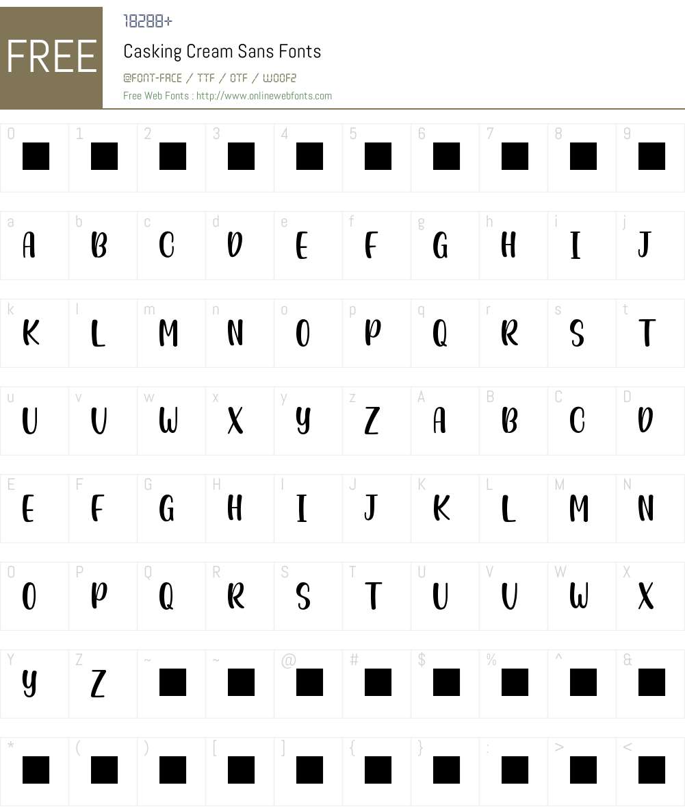 Casking Cream Sans Version Fonts Free Download - OnlineWebFonts.COM