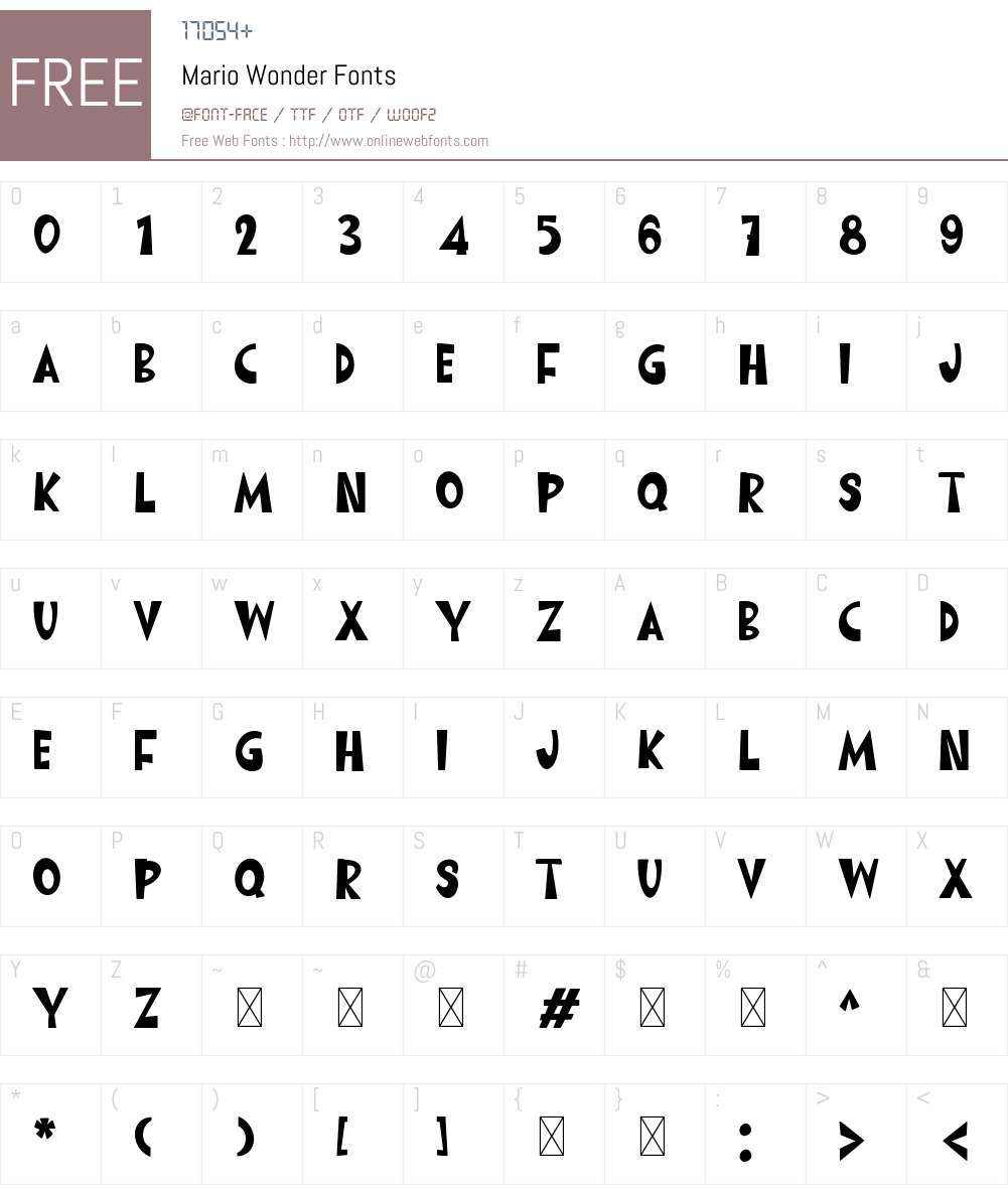 Mario Wonder 1.001;Fontself Maker 3.5.8 Fonts Free Download ...