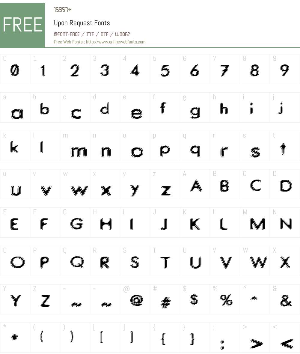 Upon Request V1 1.02 Fonts Free Download - OnlineWebFonts.COM