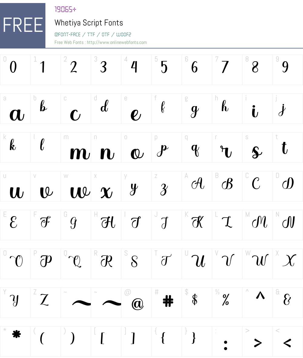 Whetiya Script 1.000 Fonts Free Download - OnlineWebFonts.COM