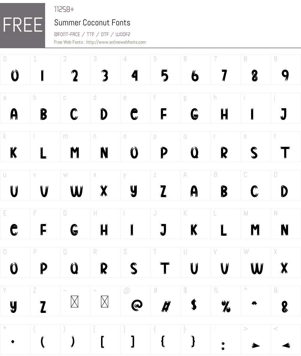 Summer Coconut 1.002;Fontself Maker 3.5.8 Fonts Free Download ...