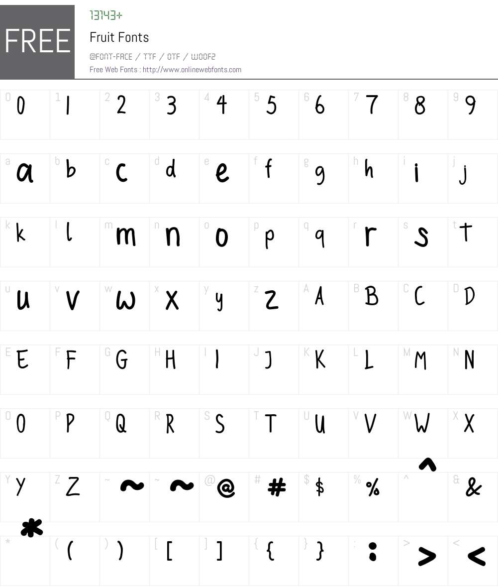 Fruit 1.001;Fontself Maker 3.5.1 Fonts Free Download - OnlineWebFonts.COM