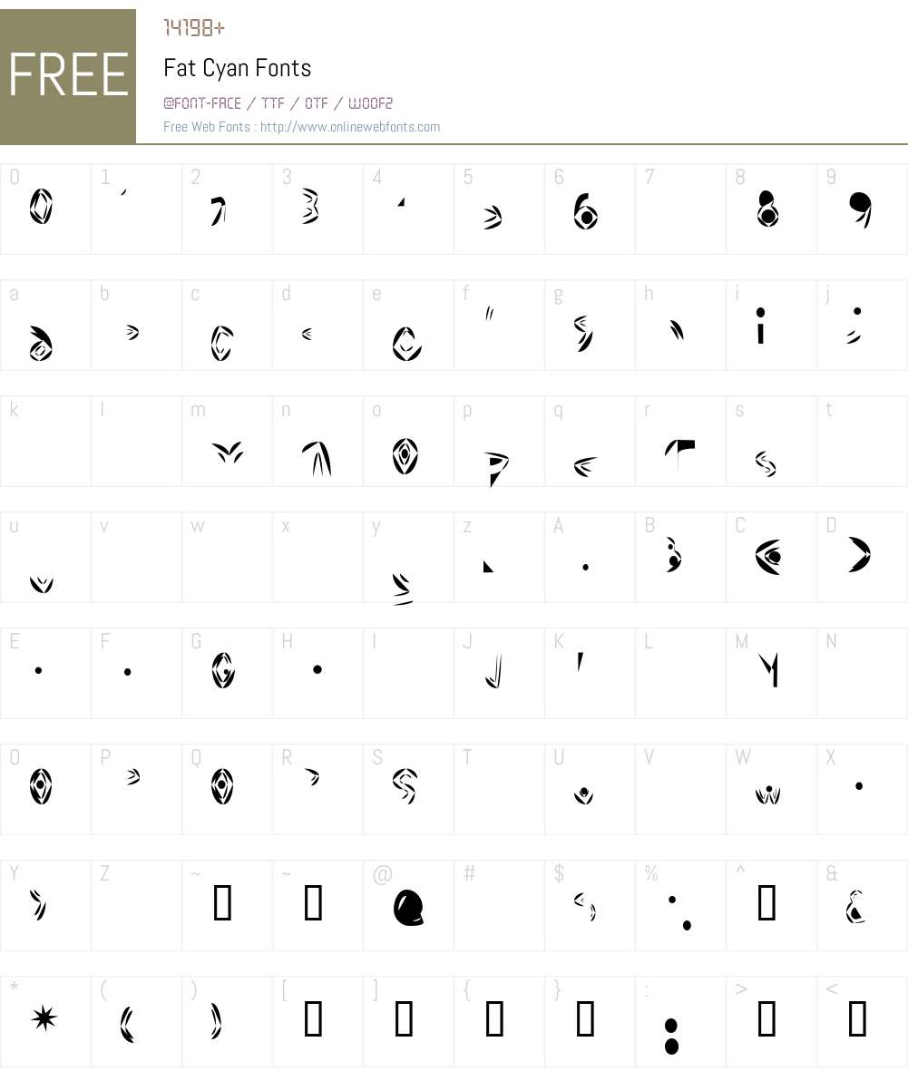 Fat Cyan Macromedia Fontographer 4.1 8/14/97 Fonts Free Download ...