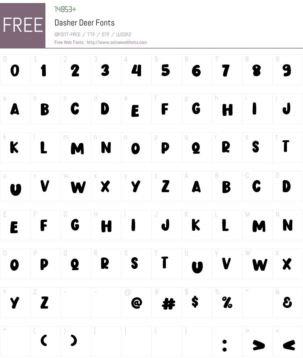 Dasher Deer 1.000 Fonts Free Download - OnlineWebFonts.COM