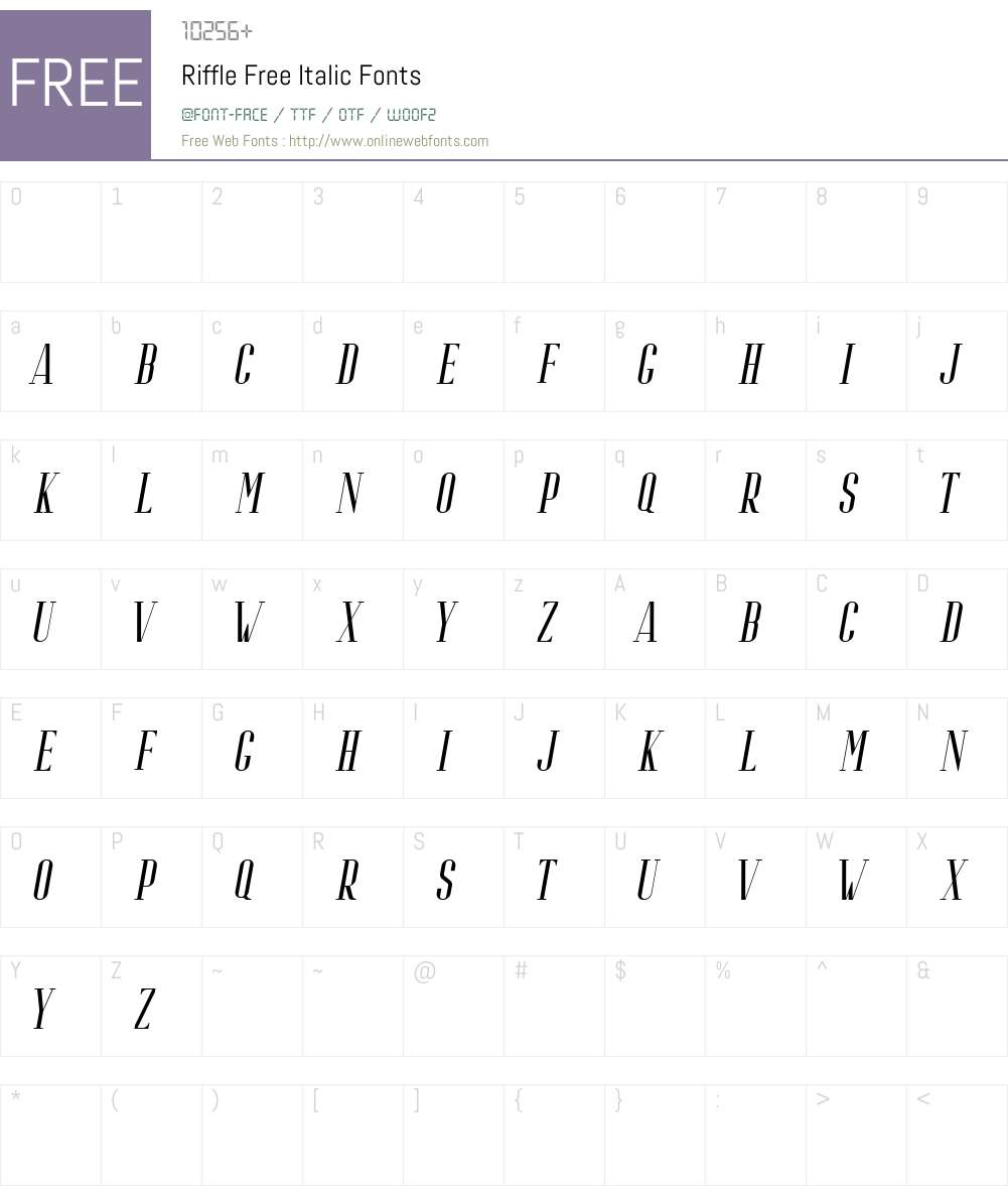 Riffle Free Italic Version Fonts Free Download - OnlineWebFonts.COM
