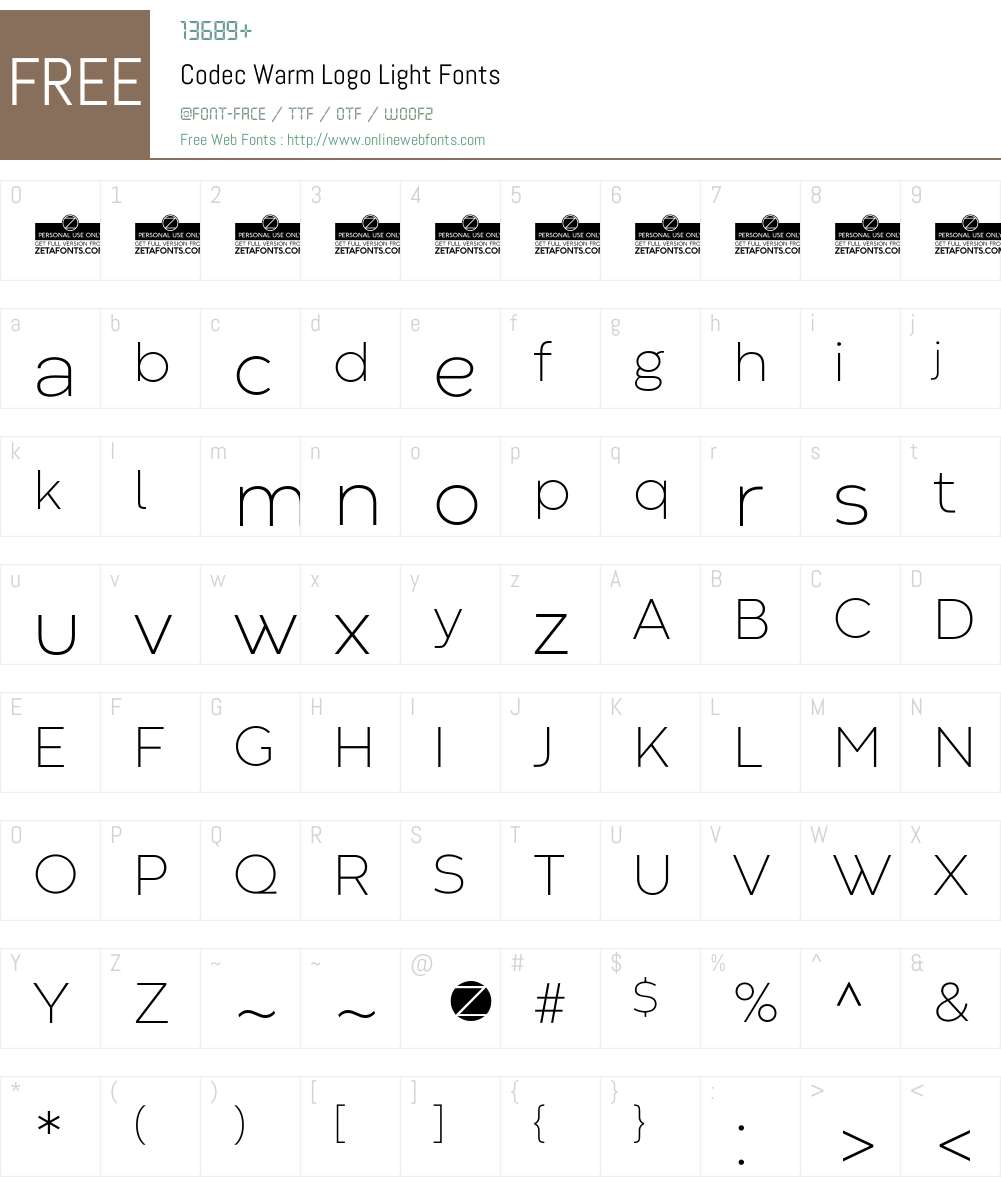 Codec Warm Logo Light 1.000 Fonts Free Download - OnlineWebFonts.COM