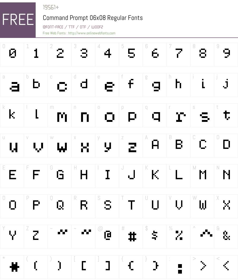 Command Prompt 06x08 1.0 Fonts Free Download - OnlineWebFonts.COM