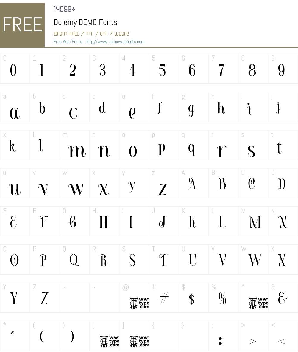 Dolemy DEMO 1.000 Fonts Free Download - OnlineWebFonts.COM