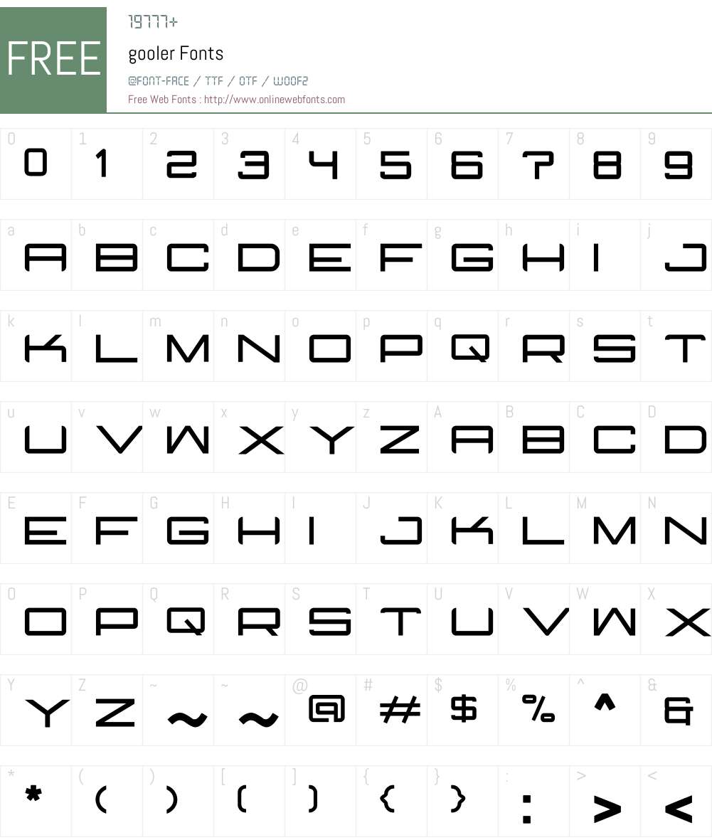 gooler 1.00;October 10, 2021;FontCreator 13.0.0.2683 32-bit Fonts Free ...