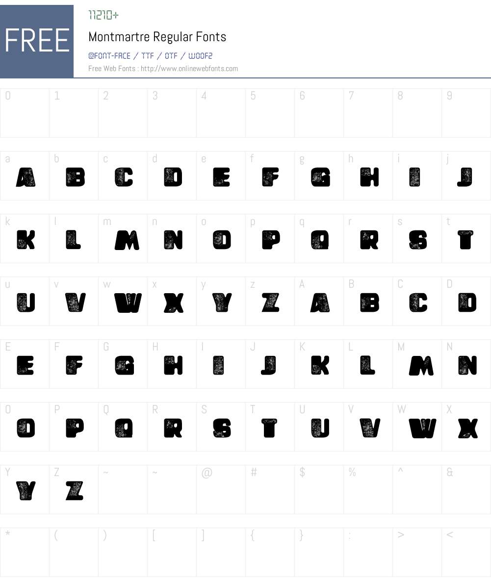 Montmartre 1.000 Fonts Free Download - OnlineWebFonts.COM