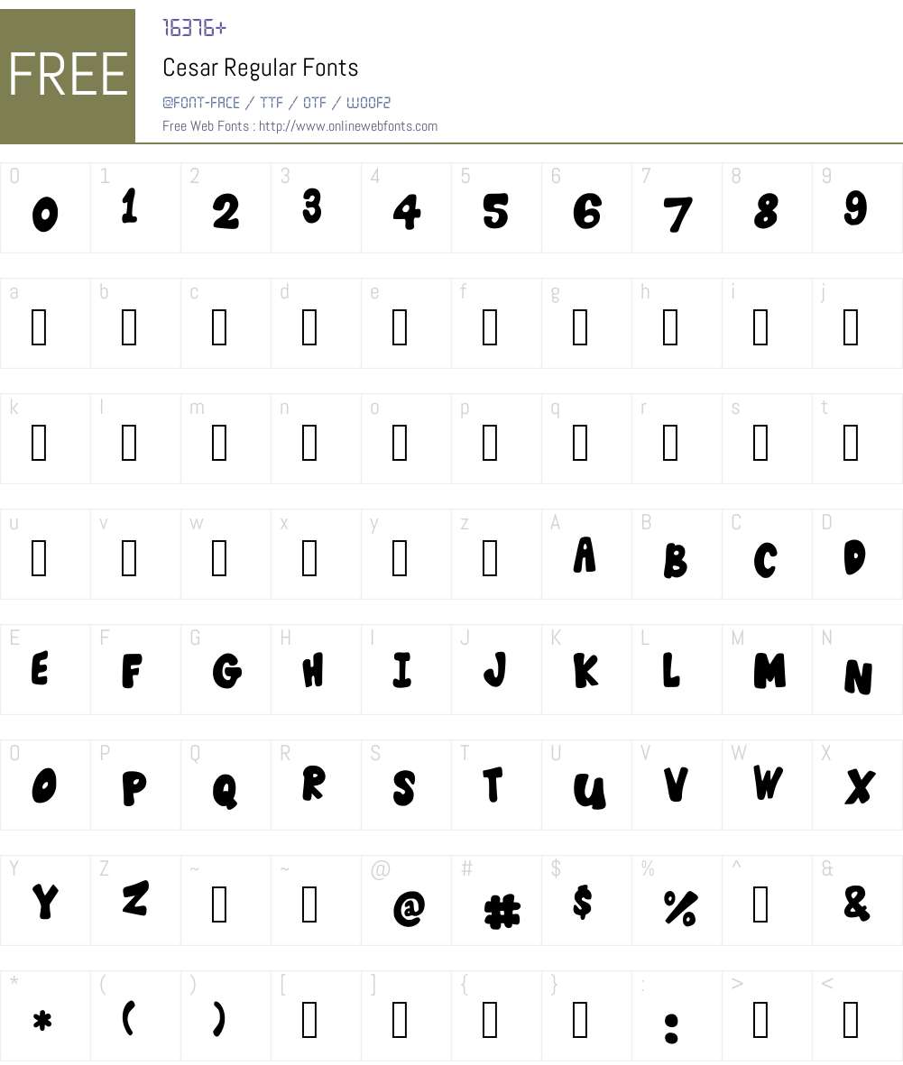 Cesar Regular 001.002 Fonts Free Download - OnlineWebFonts.COM