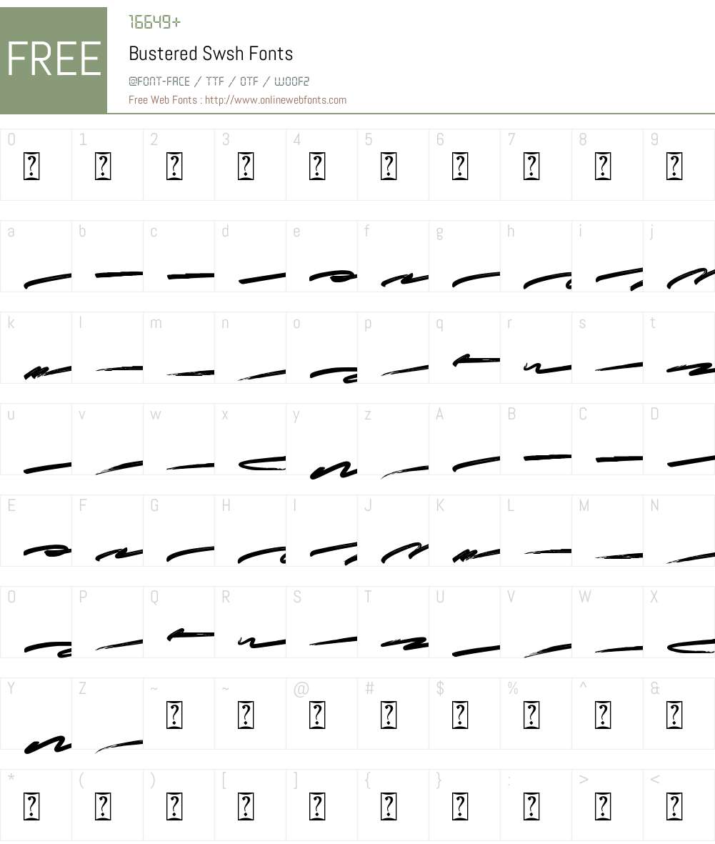 Bustered Swsh 1.00;January 26, 2021;FontCreator 13.0.0.2683 64-bit ...