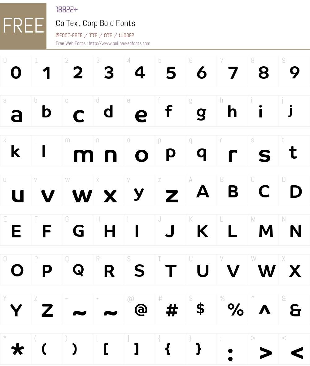 Co Text Corp Bold 1.011 Fonts Free Download - OnlineWebFonts.COM