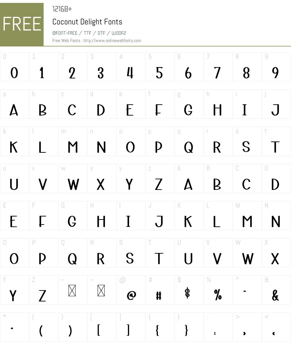 Coconut Delight 1.002;Fontself Maker 3.5.8 Fonts Free Download ...