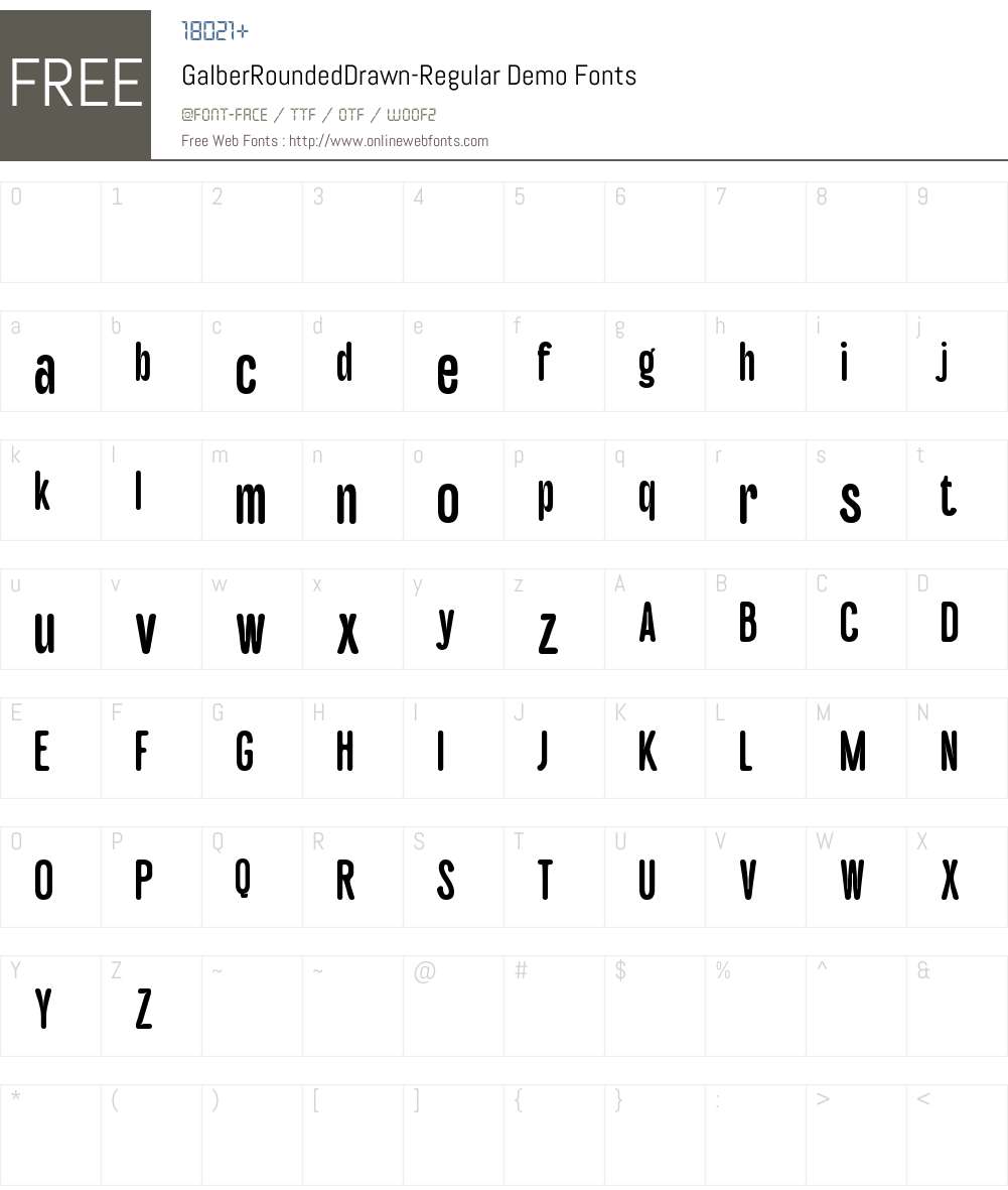 Galber Rounded Drawn Demo 1.000 Fonts Free Download - OnlineWebFonts.COM