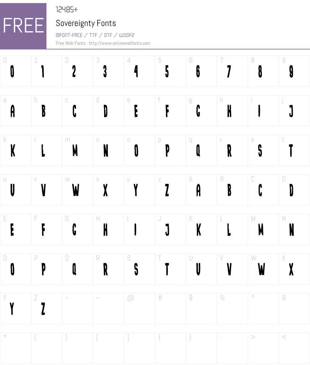 Sovereignty 1.00;December 5, 2018;FontCreator 11.0.0.2388 64-bit Fonts ...