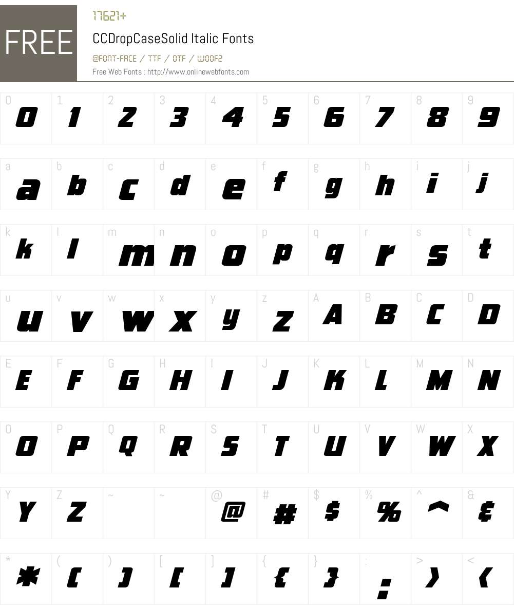 CCDropCaseSolid Italic 1.001 2001;com.myfonts.easy.comicraft.drop-case ...