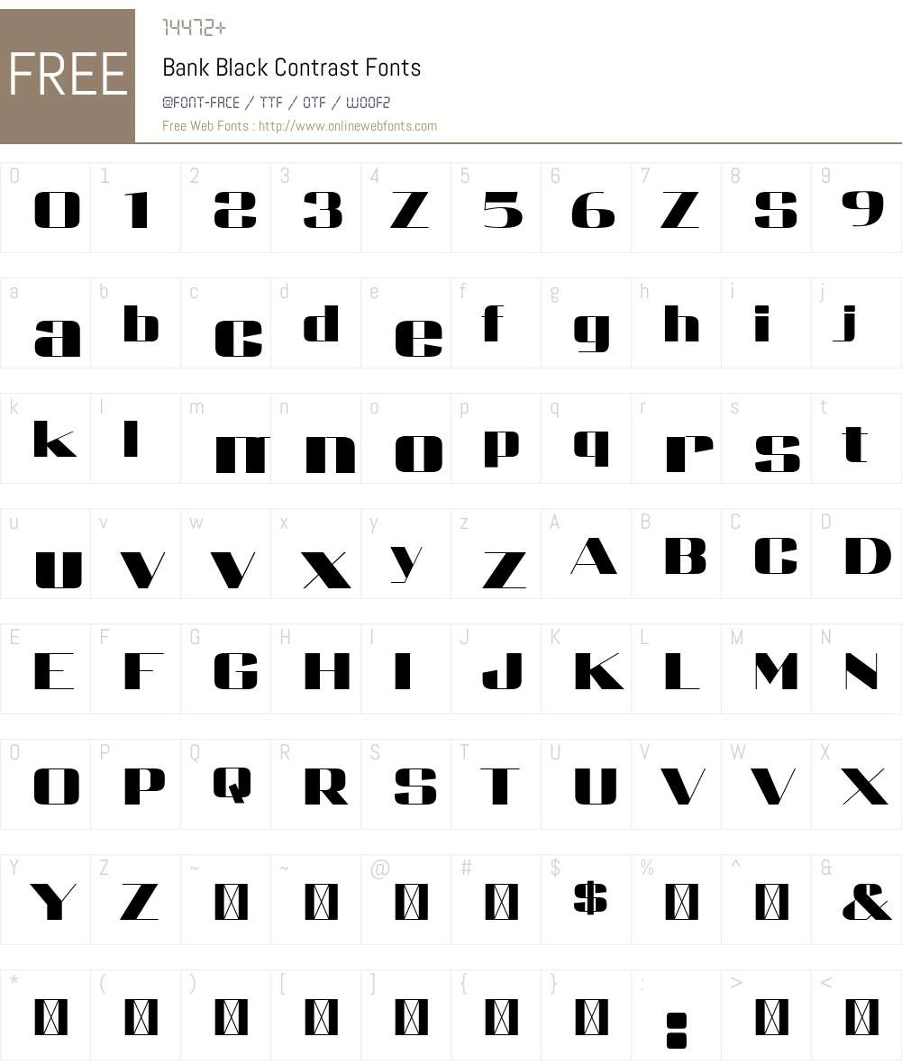 Bank Black Contrast 1.007 Fonts Free Download - OnlineWebFonts.COM