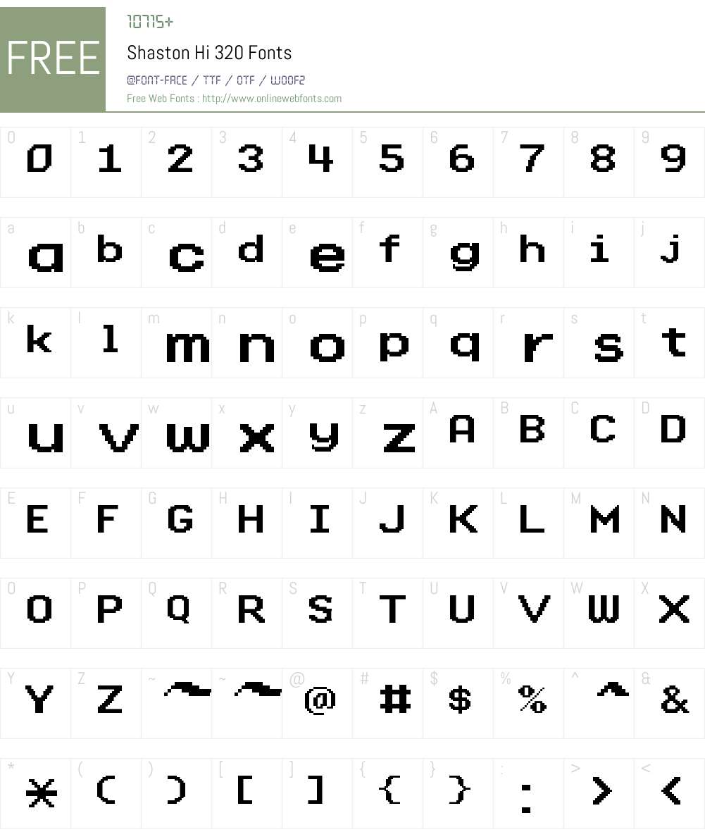 Shaston Hi 320 1.0 Fonts Free Download - OnlineWebFonts.COM